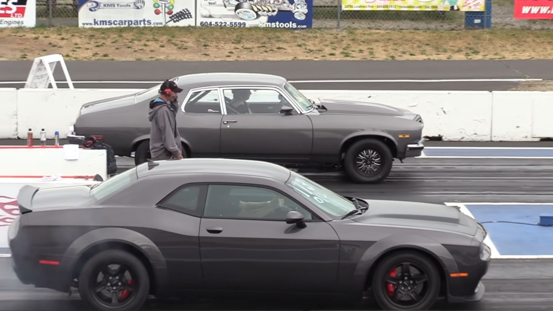 Watch A Dodge Demon Race Classic Muscle Cars