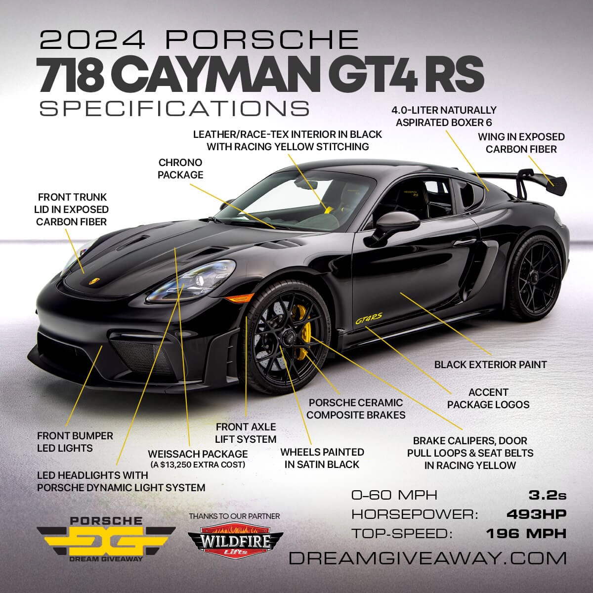 Porsche Dream Giveaway Returns With 2024 Cayman GT4 RS as Grand Prize