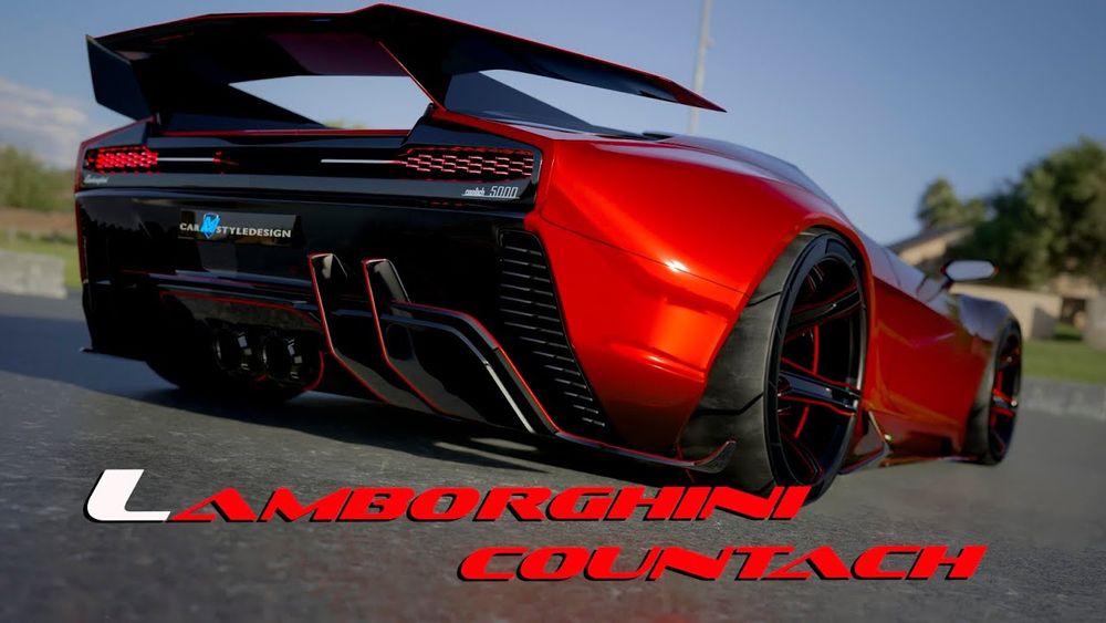 Wild Lamborghini Countach Restomod Widebody