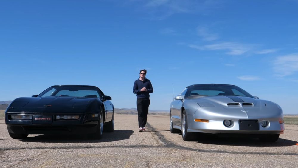 C4 Corvette Faces Off Against Fourth-Gen Trans Am