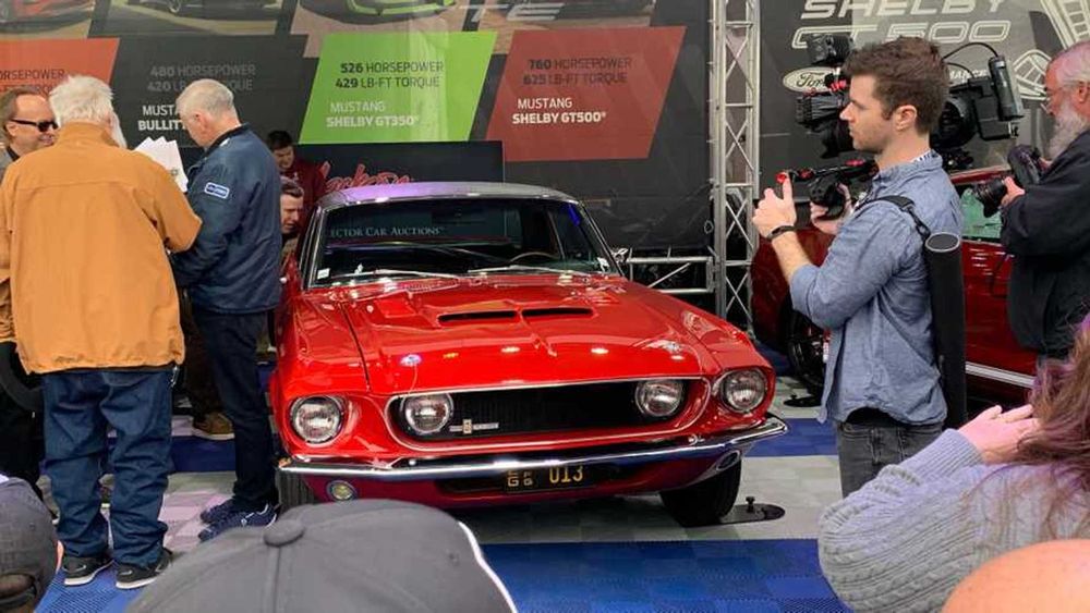 Restored 'Little Red' Unveiled Onstage Next To 'Green Hornet'