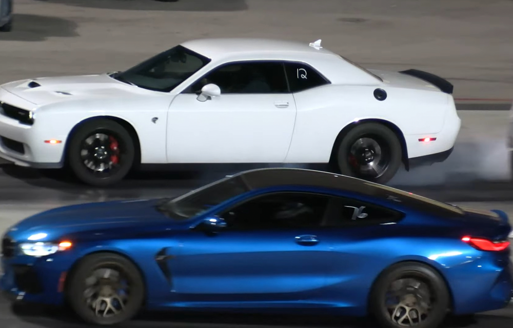 BMW M8 Outperforms Dodge Hellcats in Unexpected Drag Race Showdown