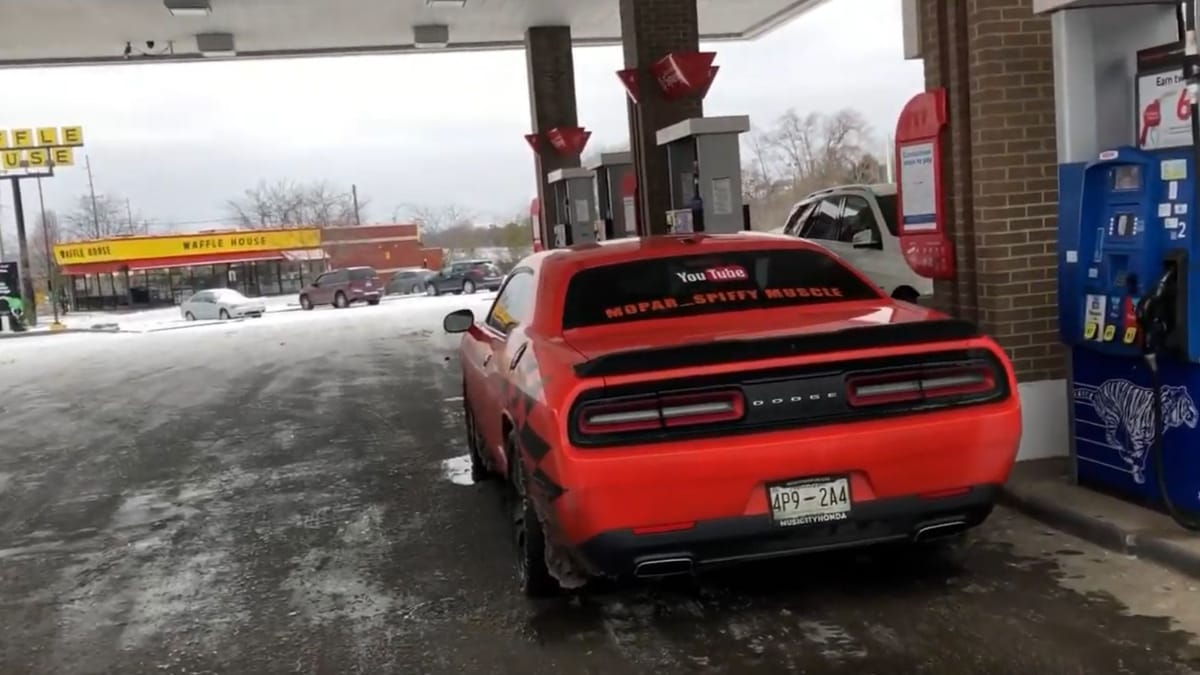 Driving Muscle Cars In Snow Is An Adventure