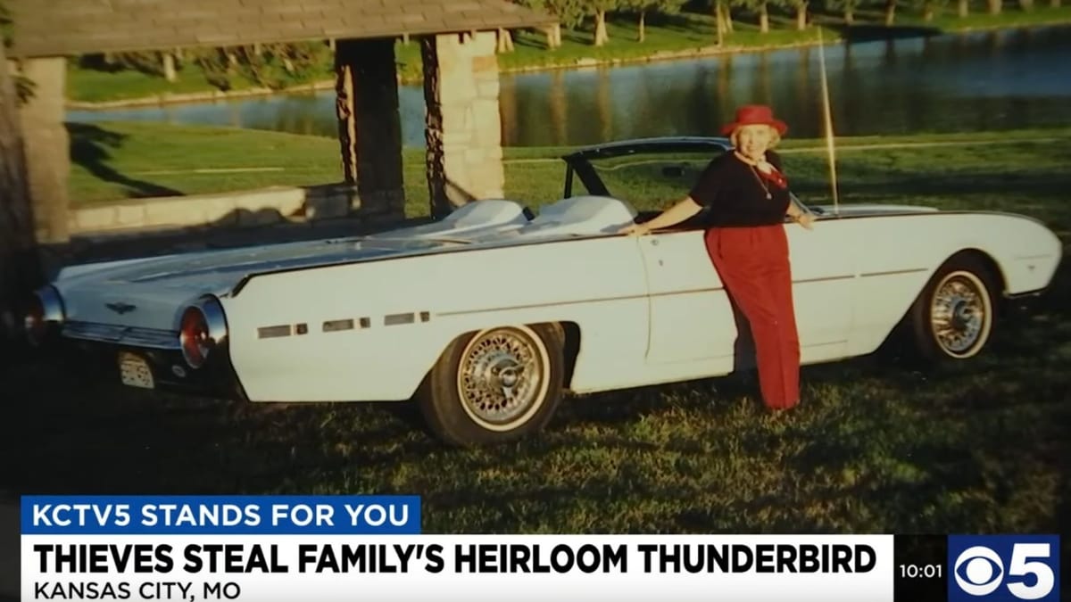 Stolen Thunderbird Recovered In Kansas City
