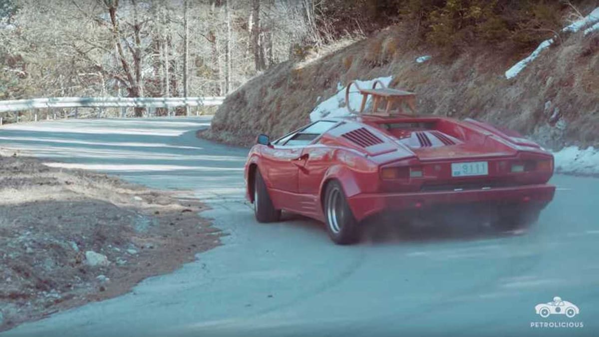 Watch this Lamborghini Countach Tear Through The Mountains