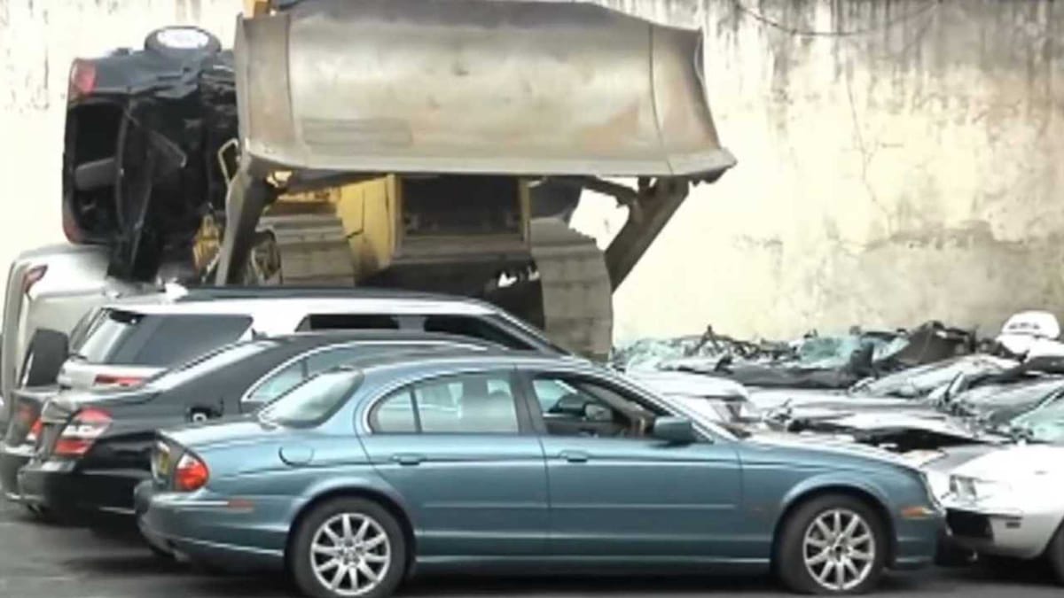 Video: Dozens Of High-End Cars Smashed From Smuggling Bust