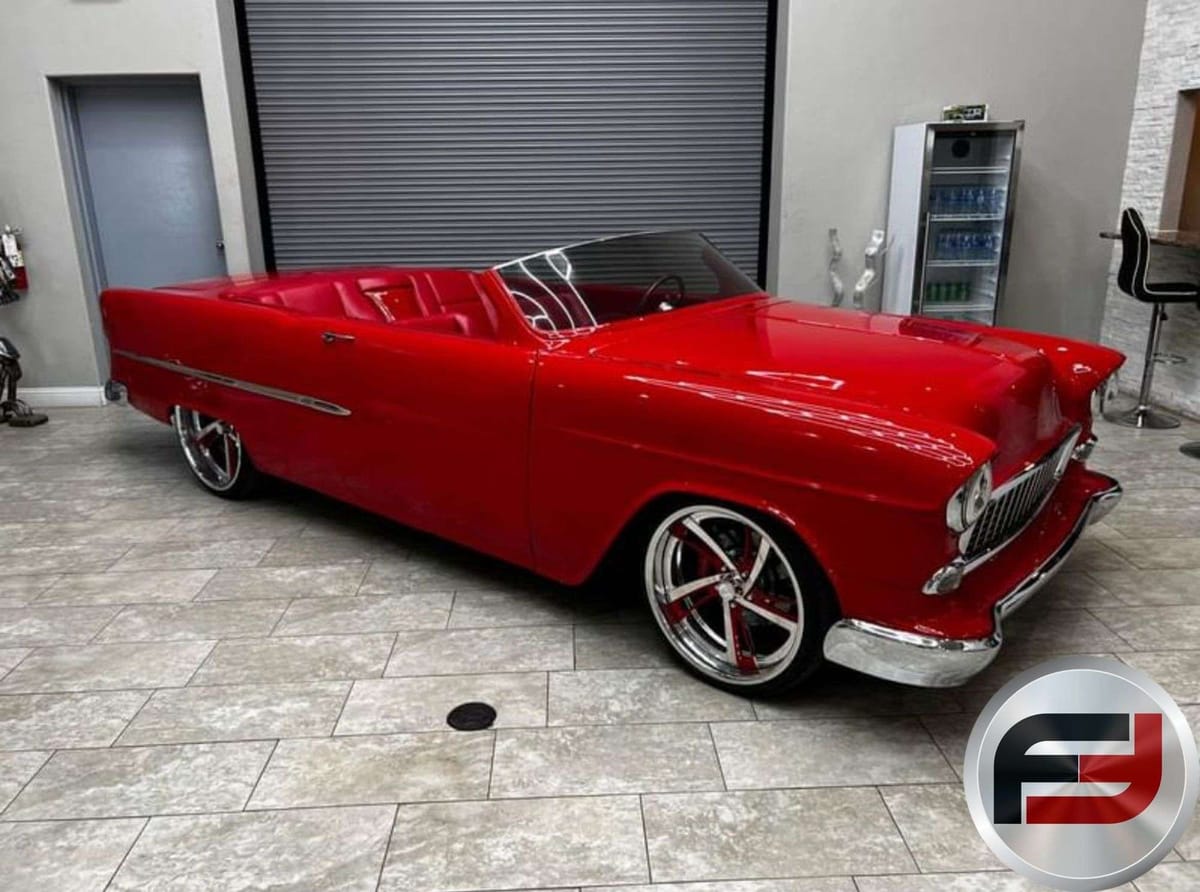 A Stunning Red 1955 Chevrolet Roadster Headlines