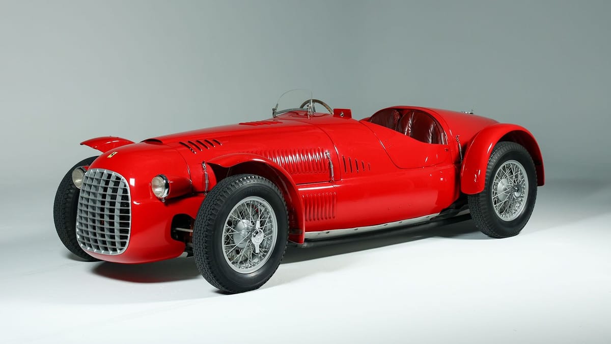 Historic 1948 Ferrari 166 Spyder Corsa Heads to Auction for First Time ...