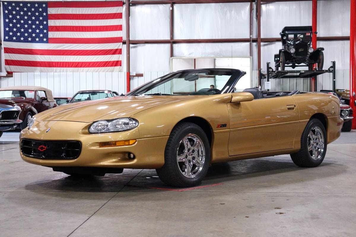 Motorious Inventory: 1998 Chevy Camaro Z/28 Convertible in Rare Sport Gold