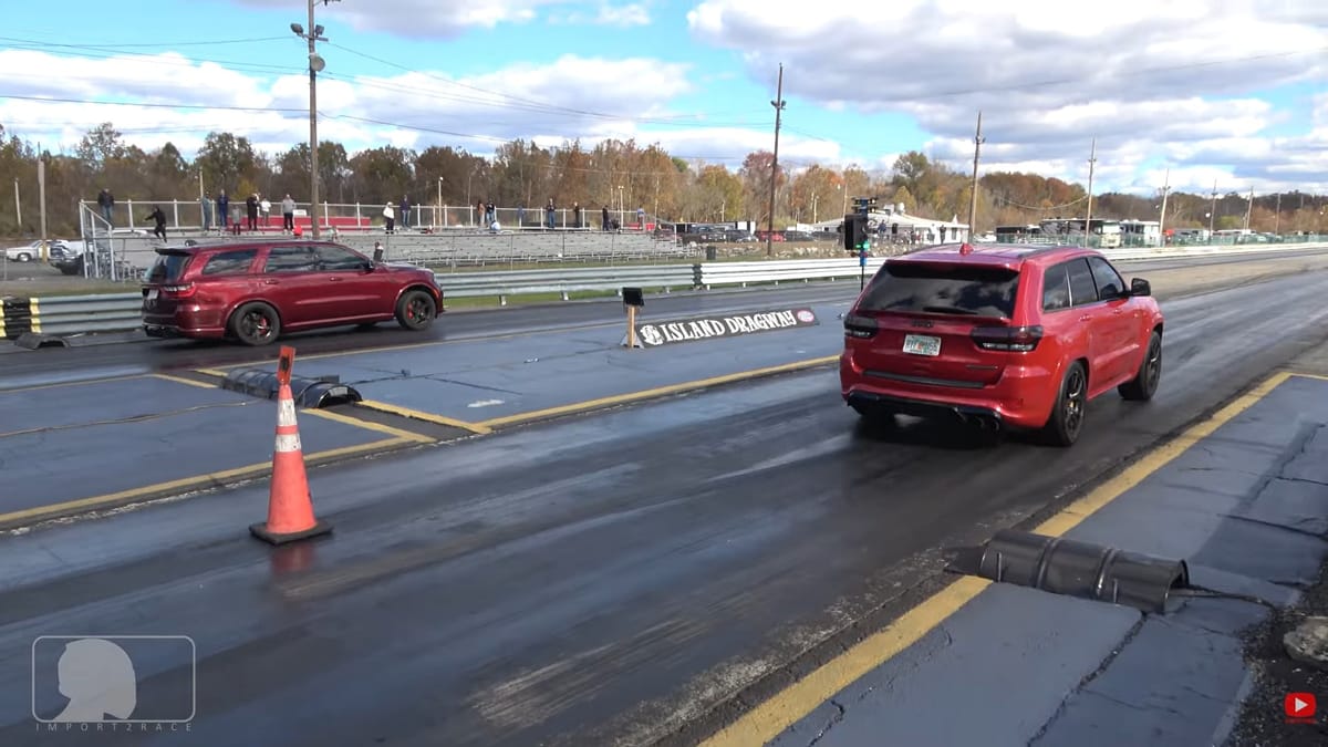 Dodge Durango Hellcat Outruns Jeep Trackhawk in Mopar Showdown at ...