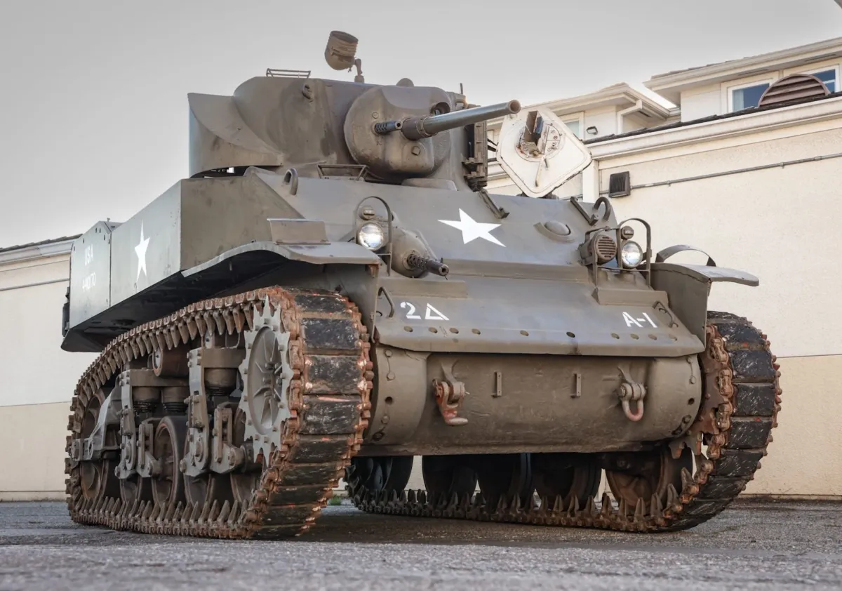 Operational WWII Stuart M5A1 Tank with Twin Cadillac V8s Listed for Sale