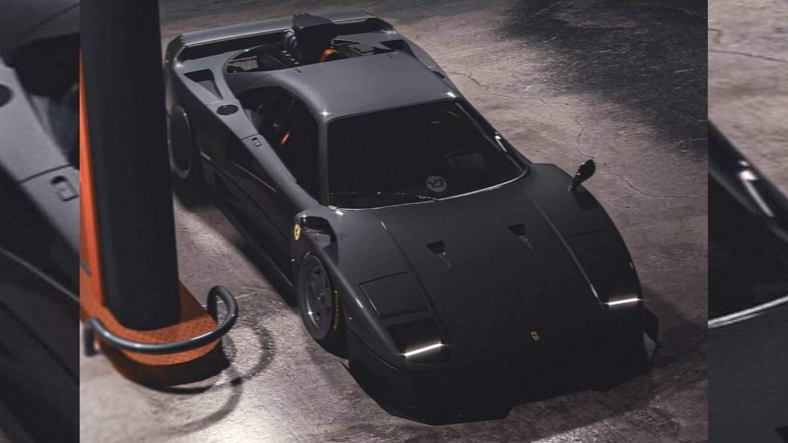 Cyberpunk Ferrari F40 Uses Supercharged V8