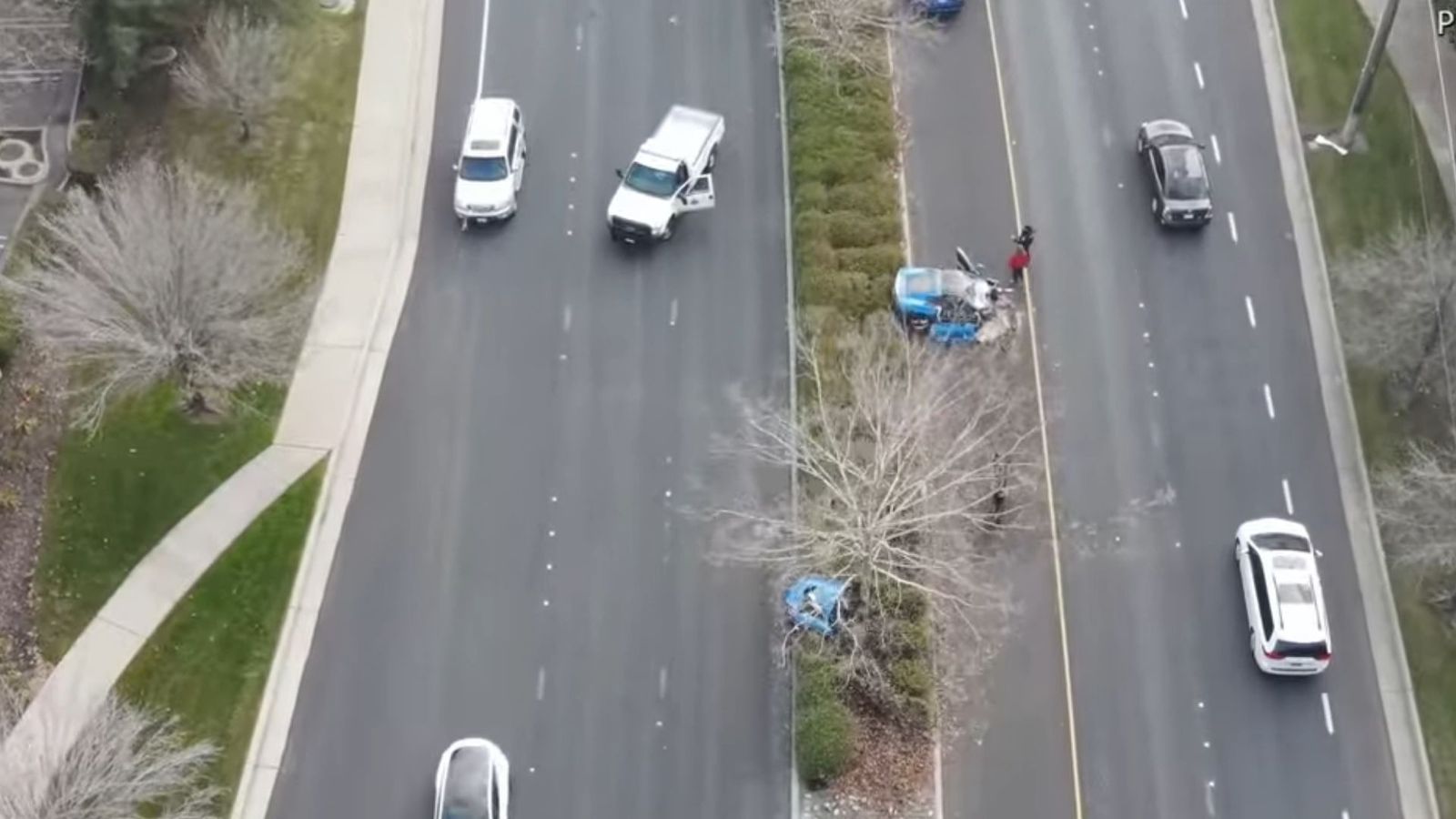 C7 Corvette Split In Half During Crash