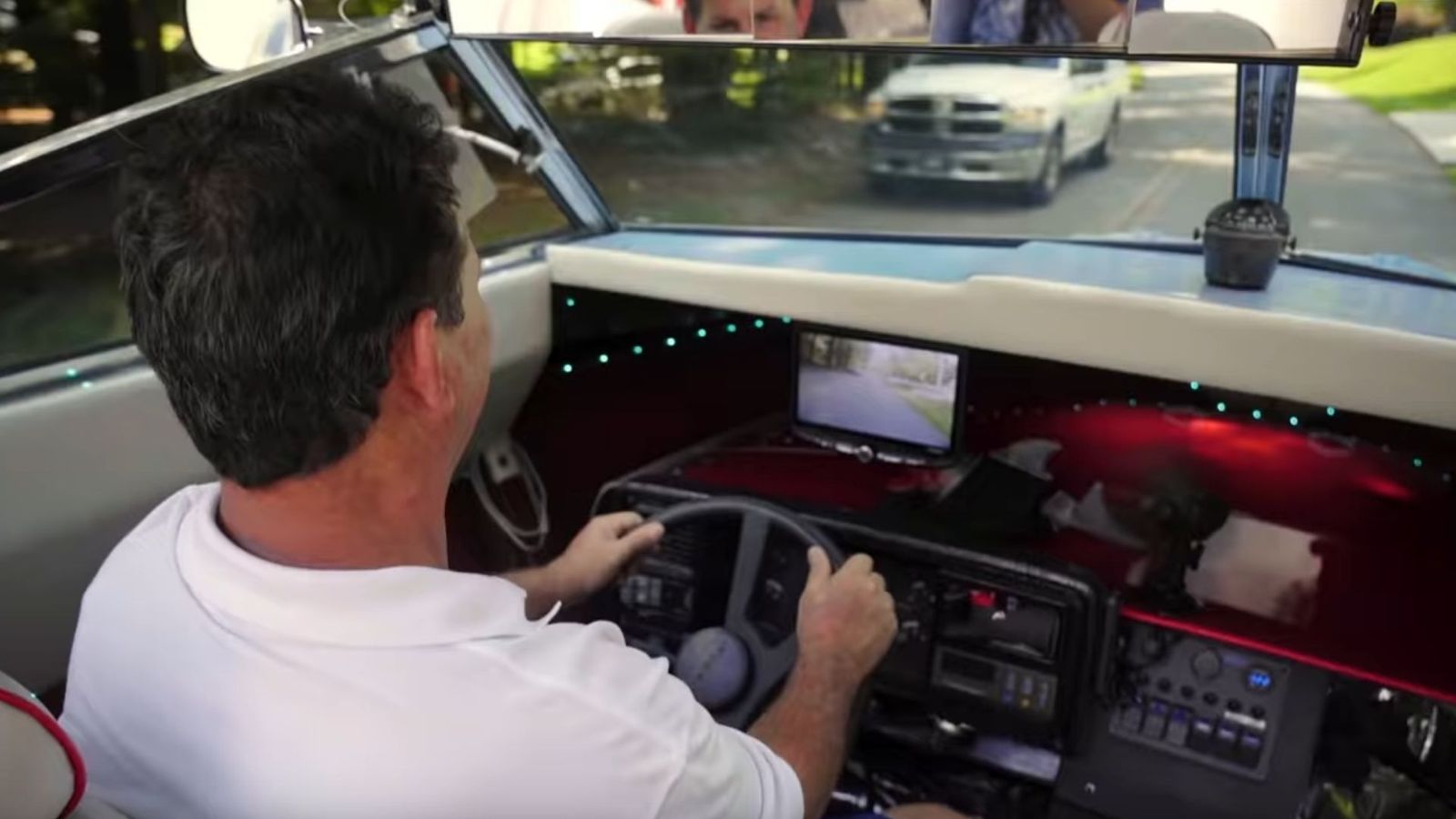 Guy Transforms His Chevy Truck Into A Shark Car