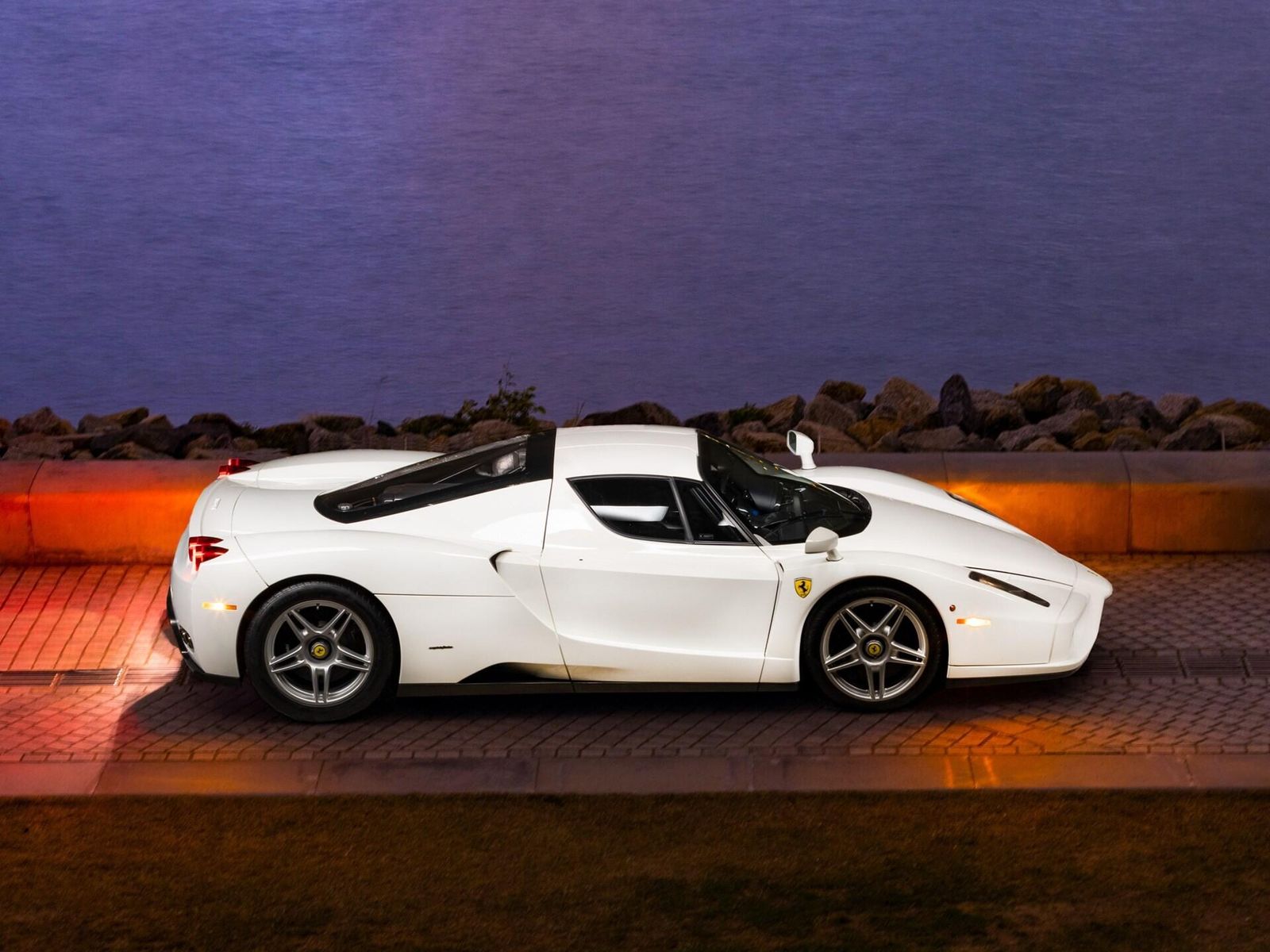 The White Enzo Up For Auction In Historic Display