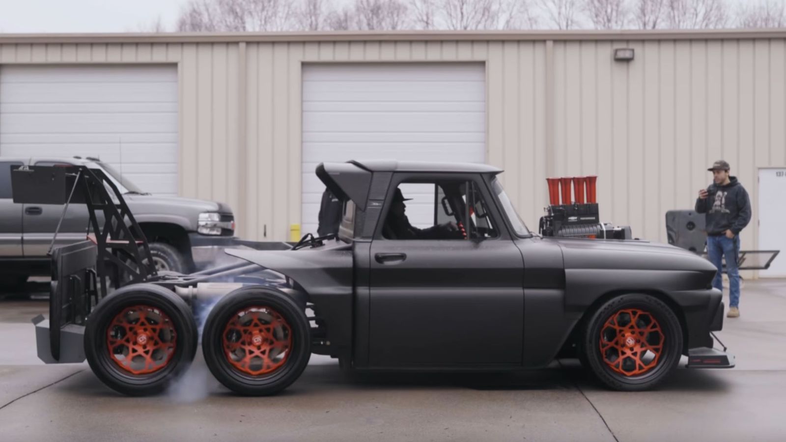 Supercharged LSX C10 Shreds All 4 Rear Tires