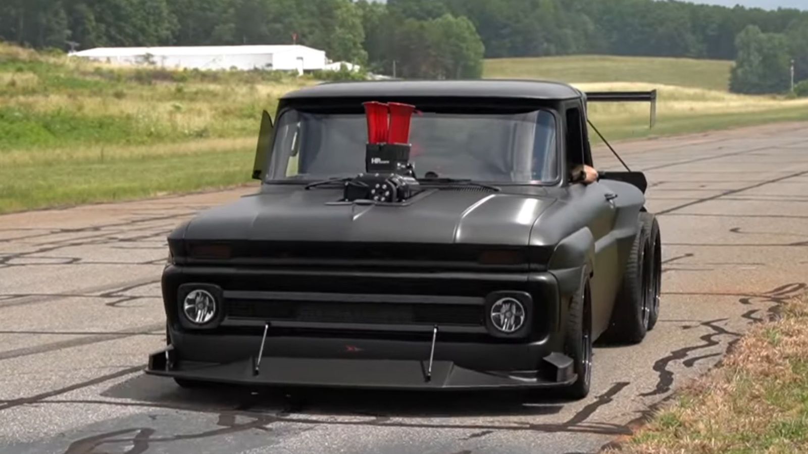 Supercharged LSX C10 Shreds All 4 Rear Tires