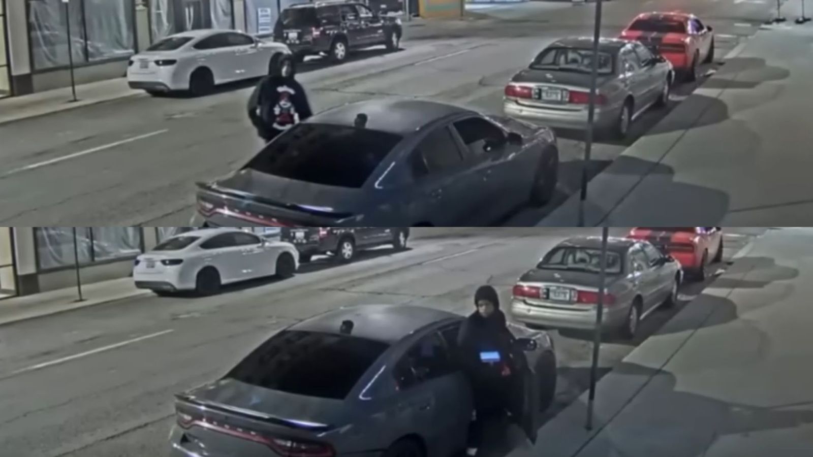 Downtown Detroit Dodge Challenger Theft Caught On Camera