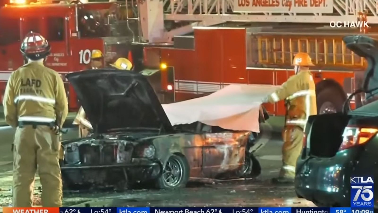 Classic Mustang Burns In Horrific Crash