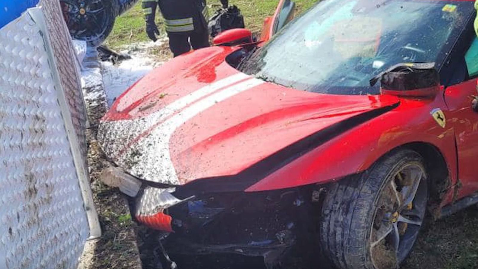 Two Ferraris Crash Spectacularly