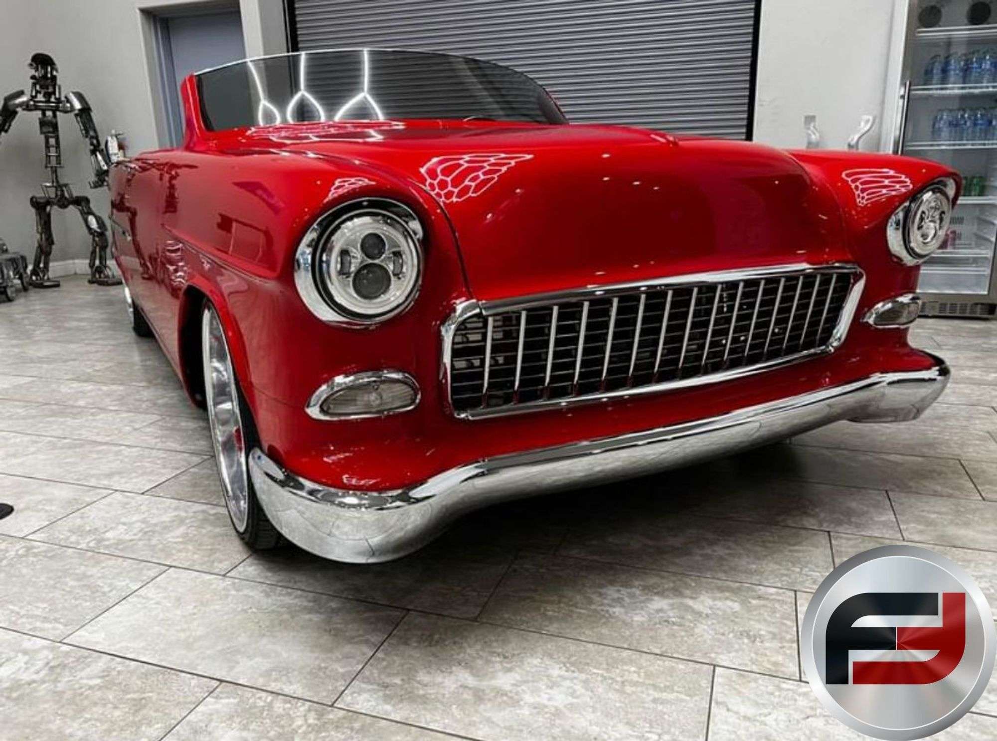 A Stunning Red 1955 Chevrolet Roadster Headlines