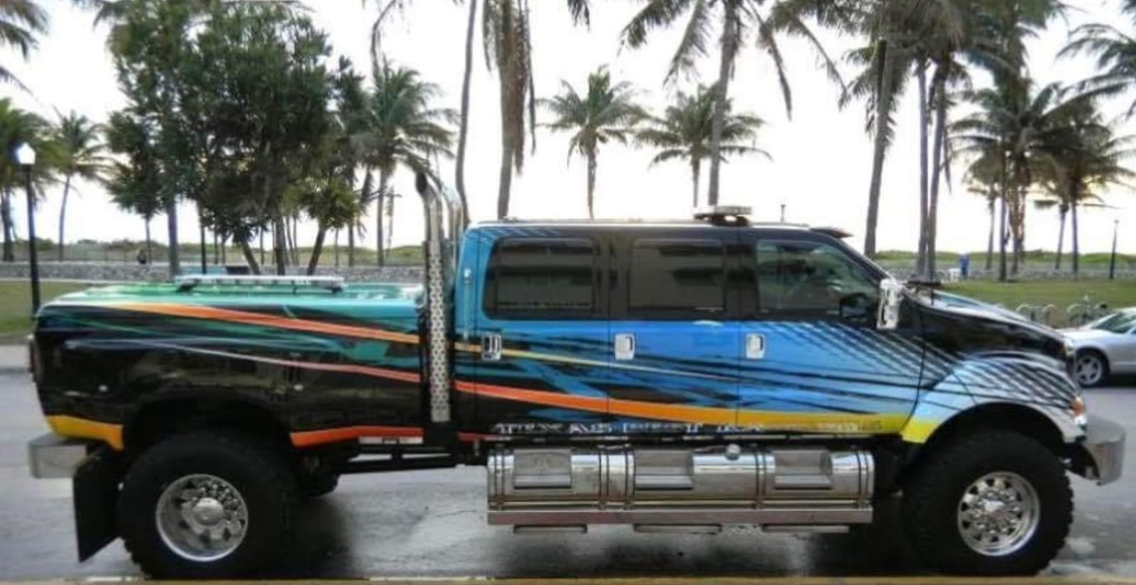 Unique 2008 Ford F650 SEMA build, boasting six doors, Cummins diesel ...