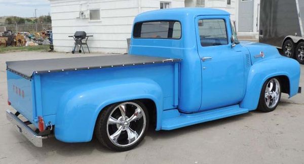 Grabber Blue 1956 Ford F-100 Restomod Commands Attention