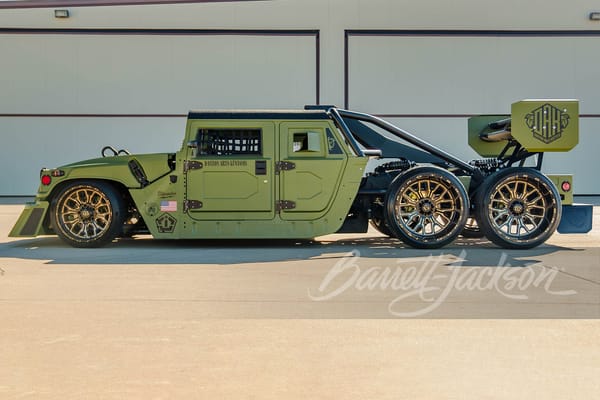 Hellcat-Powered Six-Wheeled Humvee Hits the Auction Block