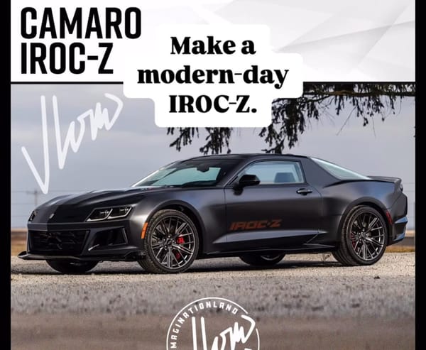 Artist Morphs Chevy Camaro ZL1 Into IROC-Z